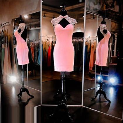 Pink Graduation Dress,short Graduation Dress,straight Graduation Dress ...