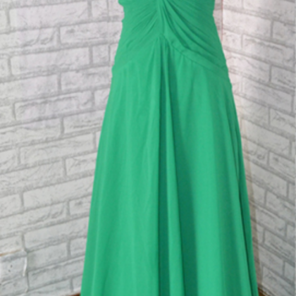 Boat Neck Cap Sleeves Chiffon Beaded Long Green Prom Dress,chiffon Long ...
