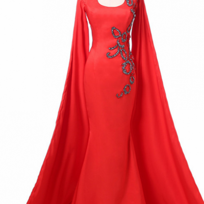Red Dress Party Kaftan Angle Of Dubai And The Arab Turkey Galajurk Long ...
