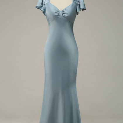 Elegant Simple Satin Formal Prom Dress, Beautiful Long Prom Dress ...