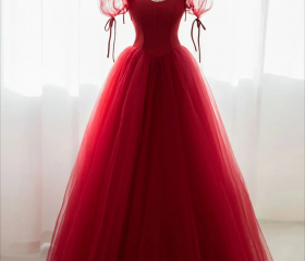 Prom Dress,burgundy Long Prom Dresses, Burgundy Formal Graduation ...