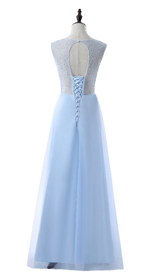 Tulle Lace Applique Bead Long Evening Dress Gown On Luulla