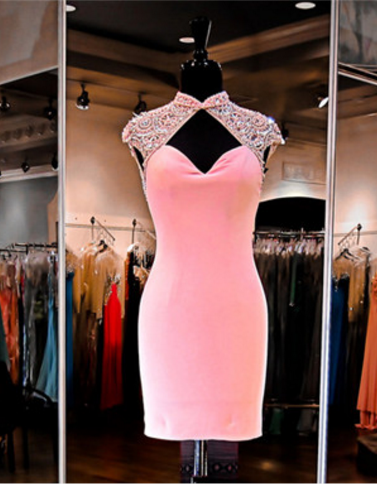 Pink Graduation Dress,short Graduation Dress,straight Graduation Dress ...