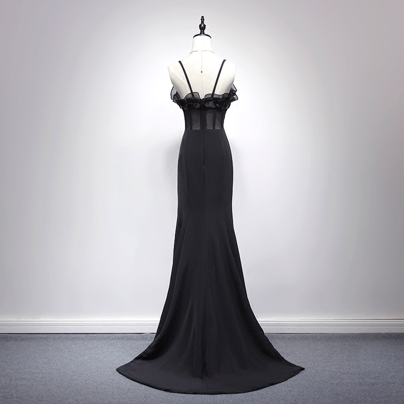 Modern Mermaid Dress Sexy Black Mermaid Women Formal Party Long Red ...