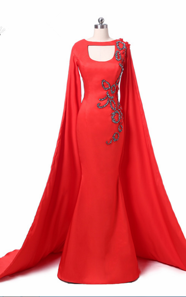 Red Dress Party Kaftan Angle Of Dubai And The Arab Turkey Galajurk Long ...