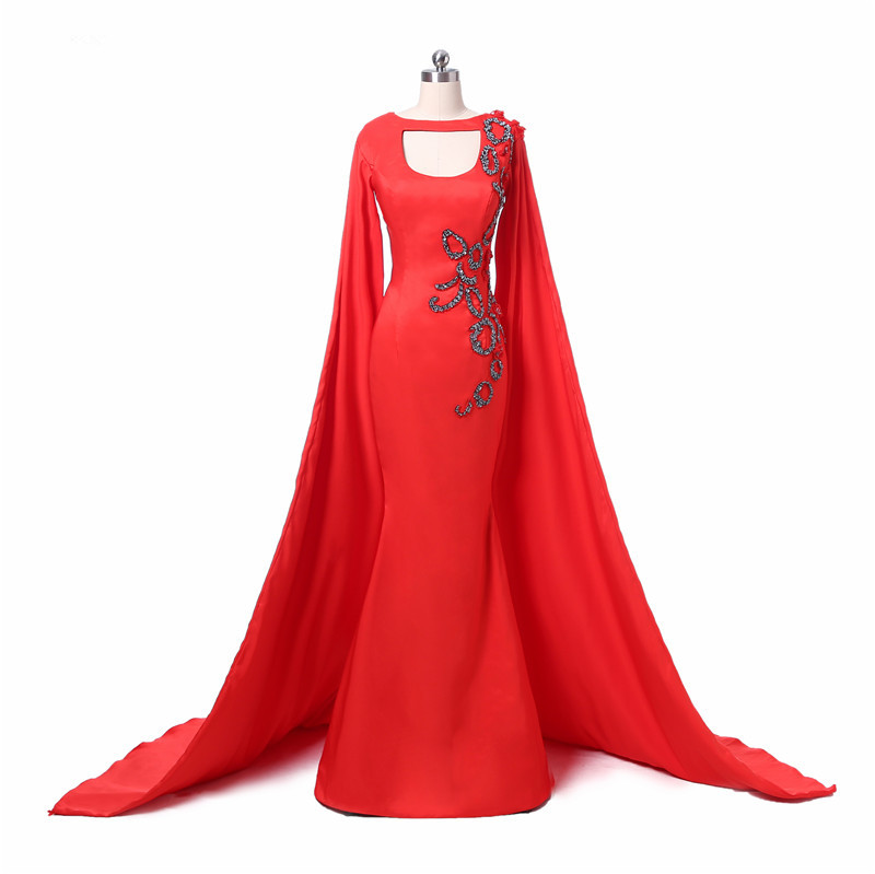 Red Dress Party Kaftan Angle Of Dubai And The Arab Turkey Galajurk Long ...