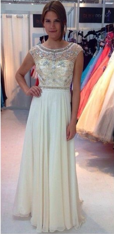Cap Sleeve Prom Dress, Long Prom Dress, Pretty Prom Dress, Junior Prom ...