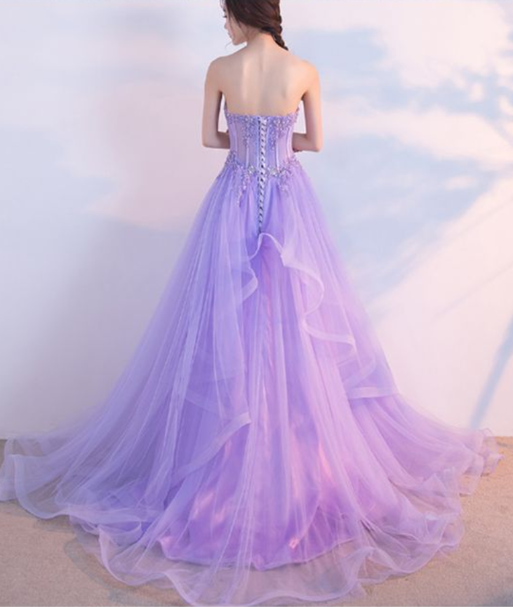 Elegant Prom Dress,long Prom Dresses,sweetheart Prom Dresses,lilac ...