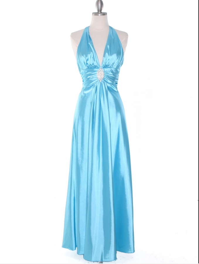 2015 Prom Dresses And Evening Dress Of Bridesmaid Dresses Blue Satin ...