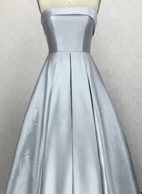 Strapless Evening Dress,satin Prom Dress,simple Party Dress on Luulla