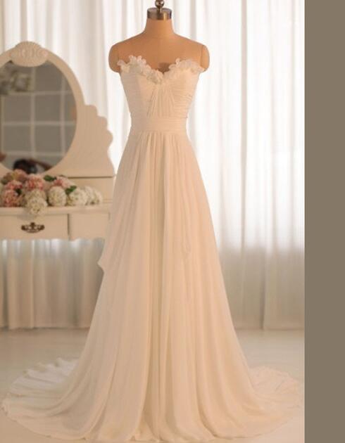 Elegant Chiffon Simple Formal Prom Dress, Beautiful Long Prom Dress ...