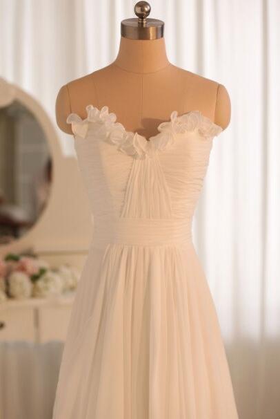 Elegant Chiffon Simple Formal Prom Dress, Beautiful Long Prom Dress ...