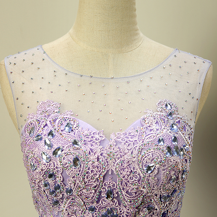 Elegant A Line Tulle Formal Prom Dress, Beautiful Long Prom Dress ...