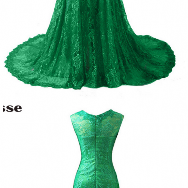 Lace Appliques Mermaid Long Evening Dresses Vestido De Festa Long