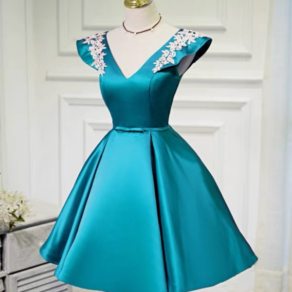 Homecoming Dresses Evening Dress, V-neck Cocktail Dress, Princess ...