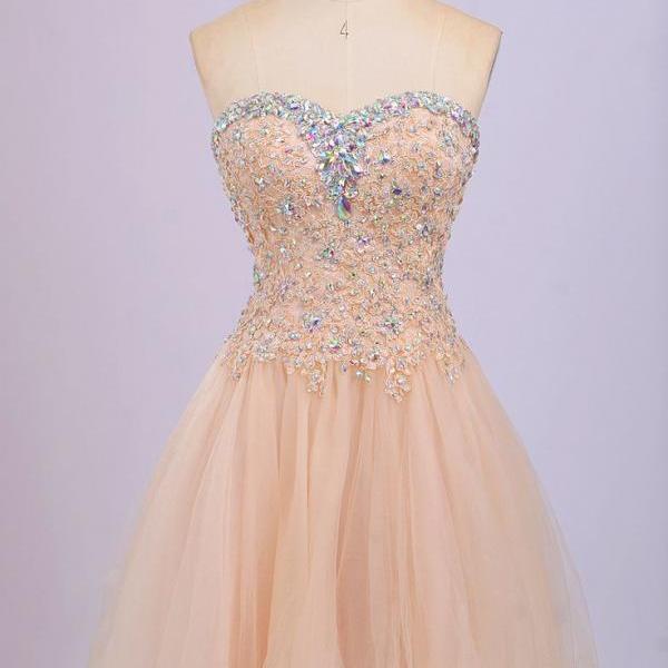 Sweetheart Graduation Dresses, Short-mini Graduation Dresses ,tulle And ...