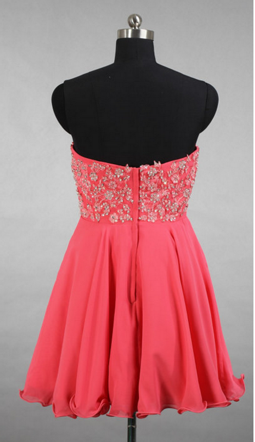 Beaded Short Chiffon Homecoming Dresses Mini Party Dresses On Luulla