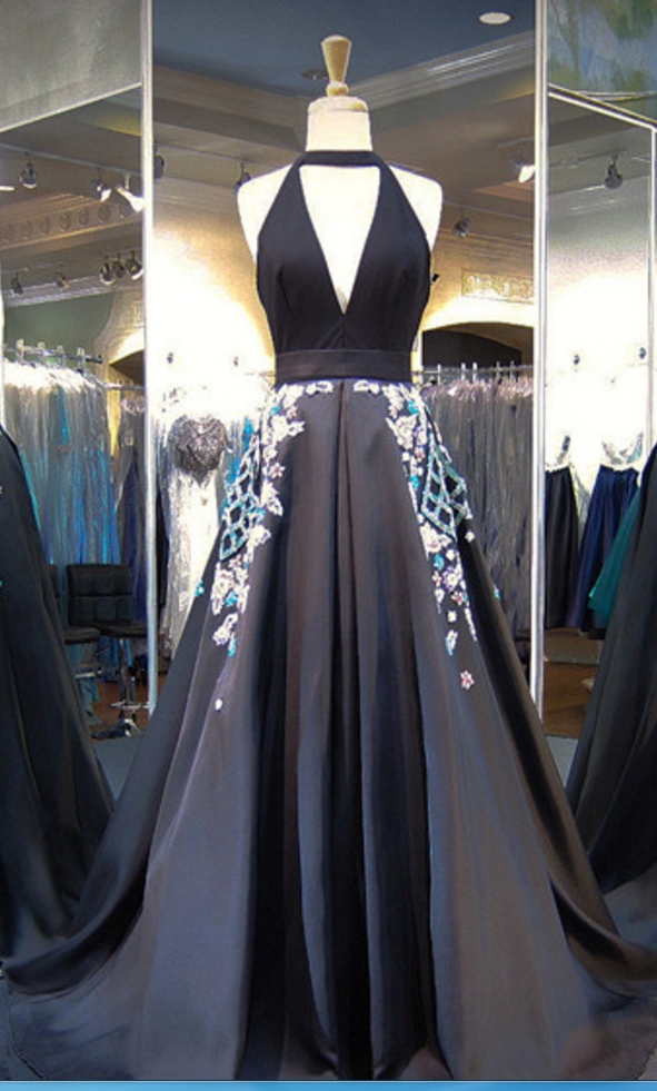 Backless Prom Dress,halter Prom Dress,a Line Prom Dress,fashion Prom ...