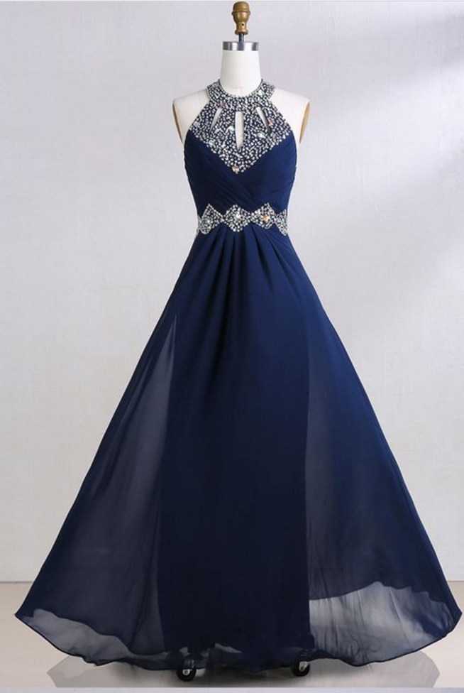 Open Back Prom Dresses, Navy Blue Prom Dresses, Keyhole Prom Dresses ...