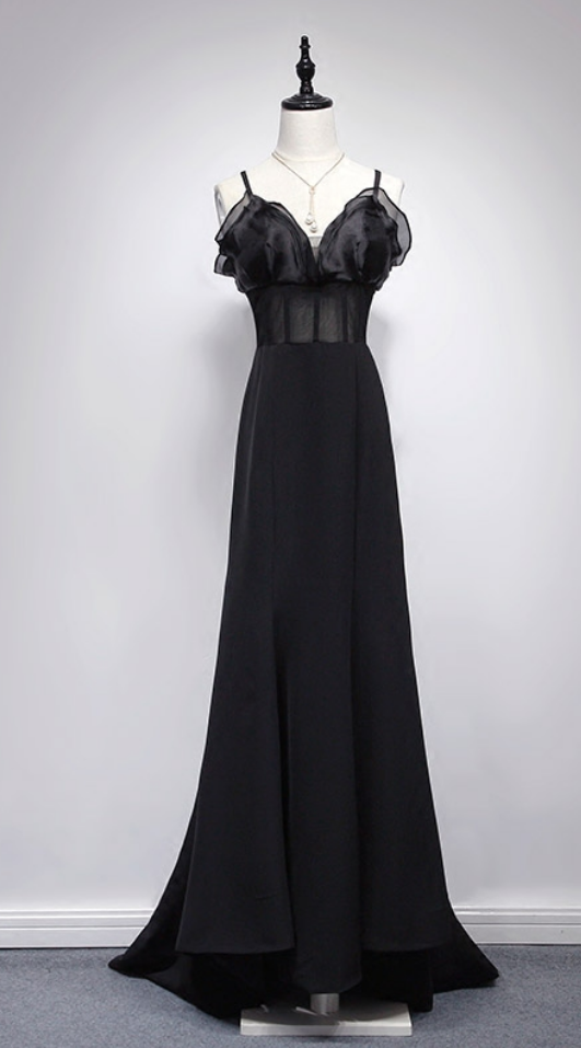 Modern Mermaid Dress Sexy Black Mermaid Women Formal Party Long Red ...