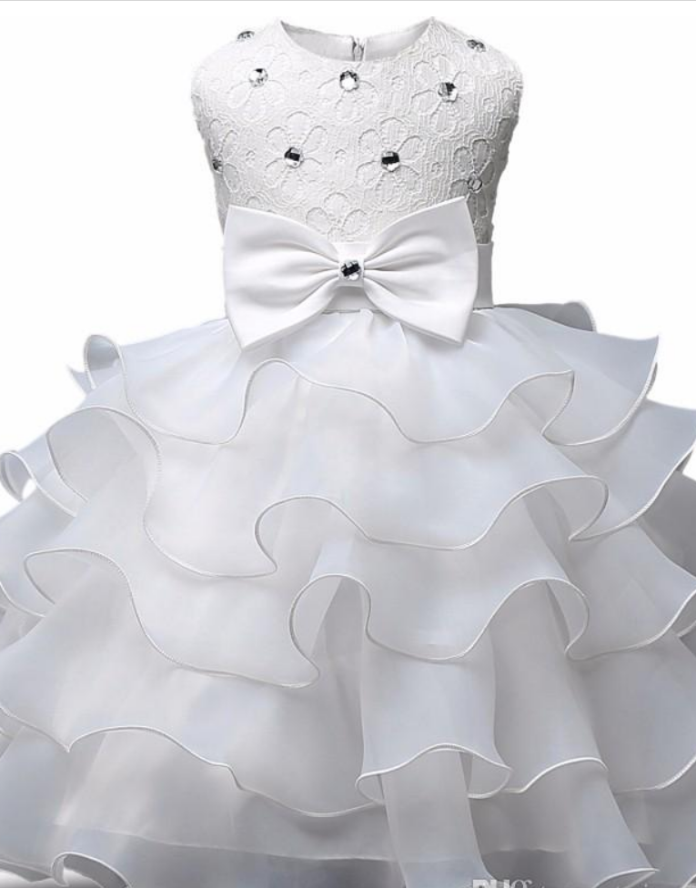 Fashion Girls Wedding Princess Dress Winter Formal Gown Ball Flower ...