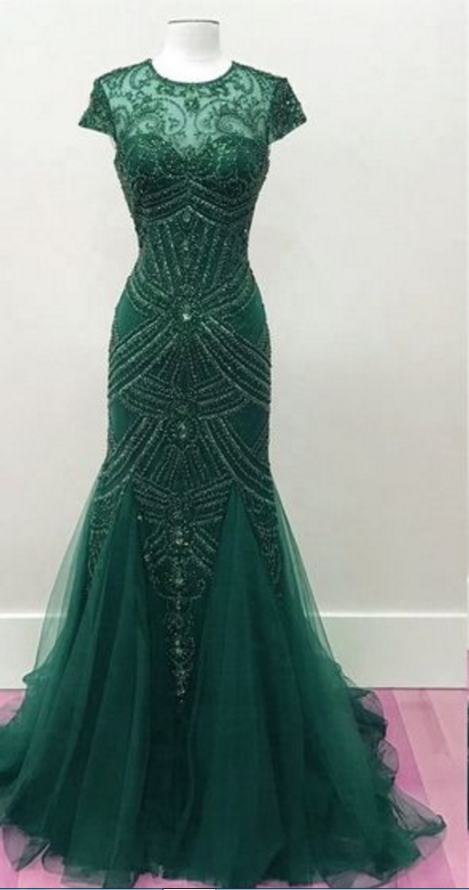 Beaded Mermaid Prom Dresses,mermaid Pageant Evening Gowns,fashion Prom ...