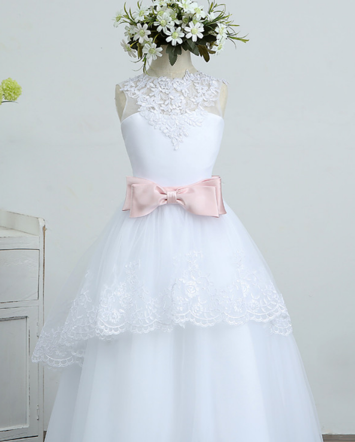 Lace Flower Girls Dresses Vestidos De Primera Comunion Communie on Luulla