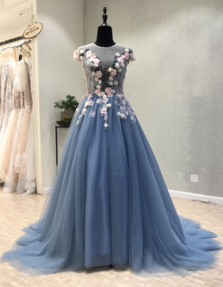 Prom Dresses Long Senior Prom Dress With Cap Sleeves on Luulla