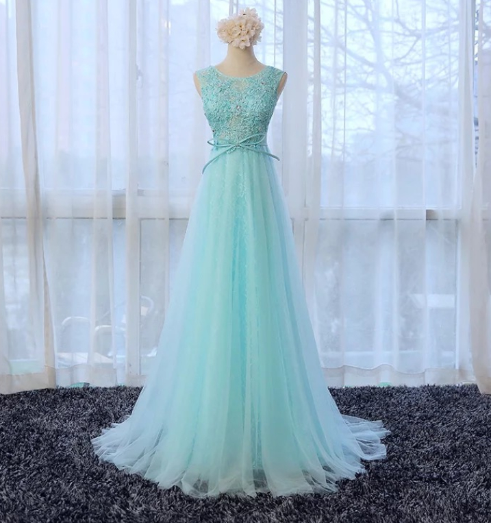 Elegant Prom Dress,tulle Prom Dress,appliques Modest Prom Dress ...