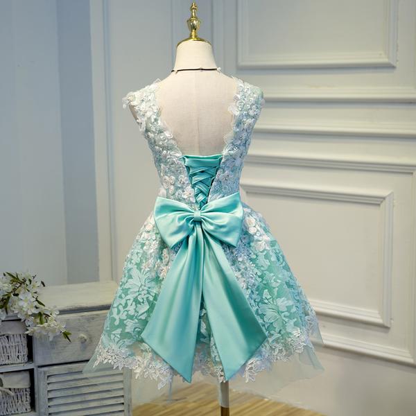 Lovely Lace With Floral Party Dress, Cute Short Prom Dress on Luulla