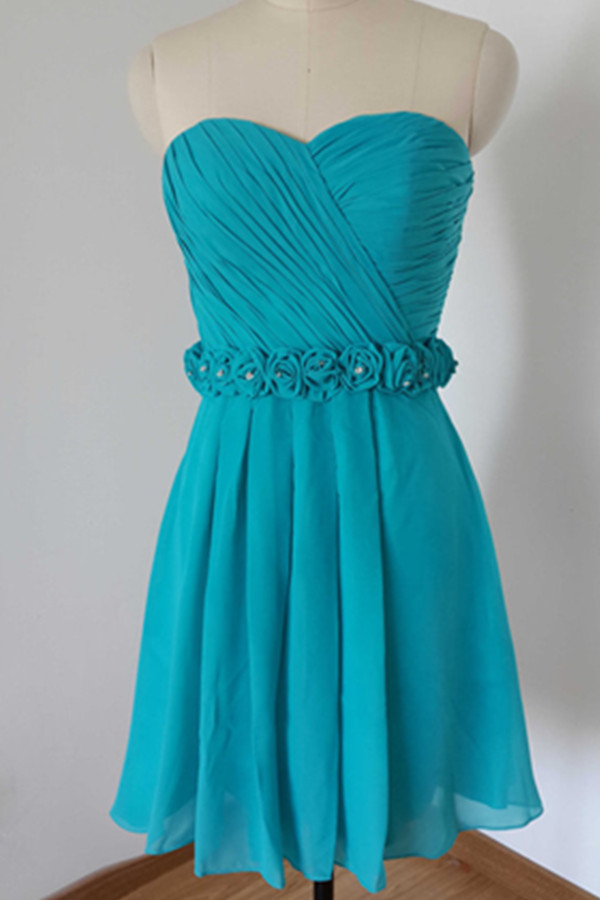 Chiffon Prom Dress,turquoise Prom Dresses,short Prom Dresses,sexy ...