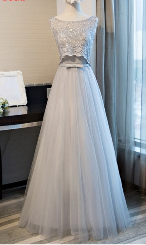 Elegant Tulle Sexy Formal Prom Dress, Beautiful Long Prom Dress ...
