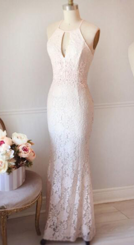 Elegant Sweetheart Lace Formal Prom Dress, Beautiful Long Prom Dress ...