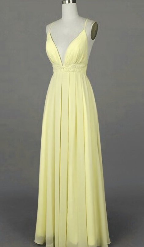 Elegant Cross Back Long Chiffon Formal Prom Dress, Beautiful Long Prom ...