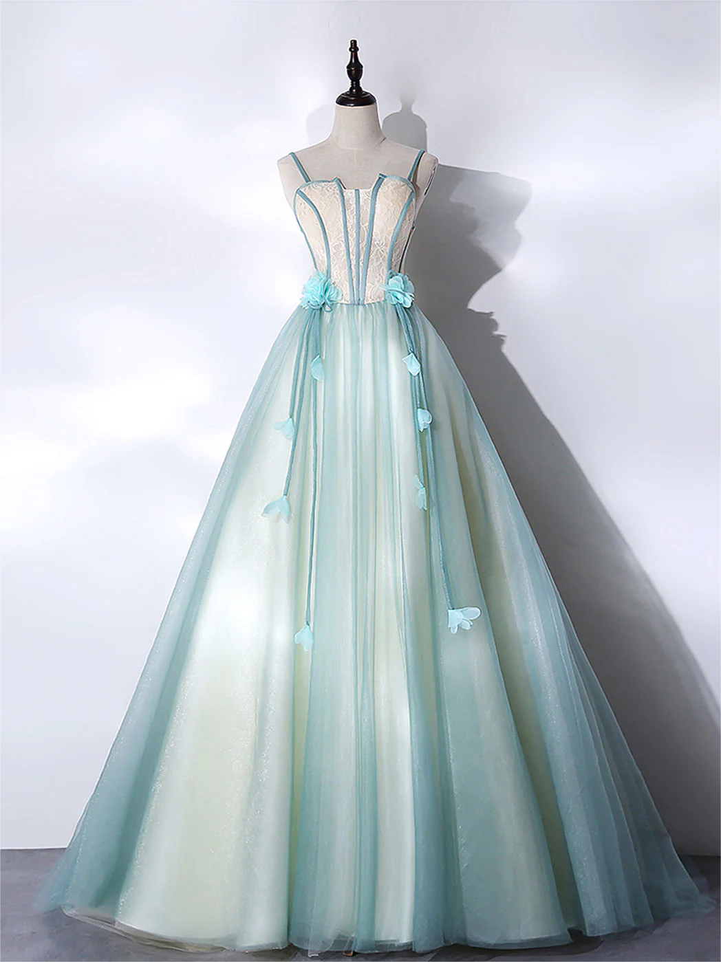 Prom Dress,a-line Tulle Green Long Prom Dress, Green Graduation Dress ...