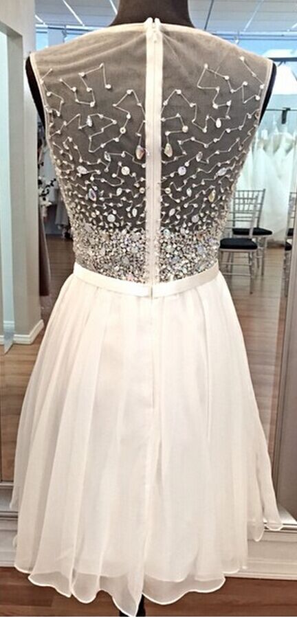 White Homecoming Dress,beading Homecoming Dresses on Luulla